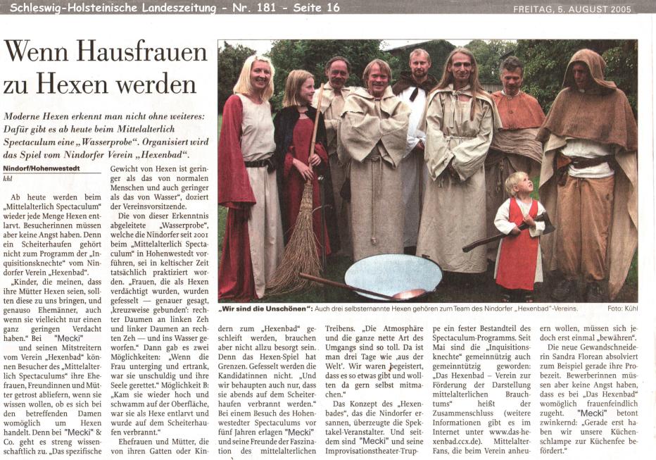 Pressemeldungen sowie Artikel über das Hexenbad e.V.